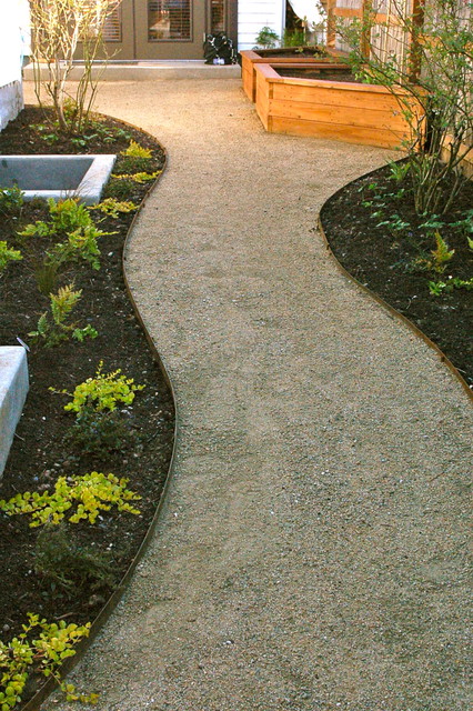 Decomposed granite paths, steel edging. - Contemporary - Garden ...