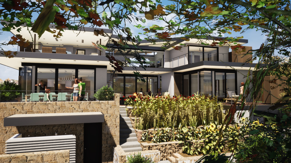 Del Mar Terrace Butterfly House - Midcentury - Landscape - San Diego ...