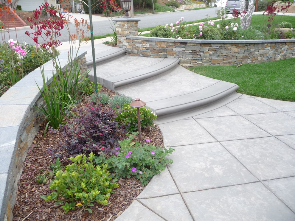 Detail of the new entry steps - Traditional - Landscape - Los Angeles ...