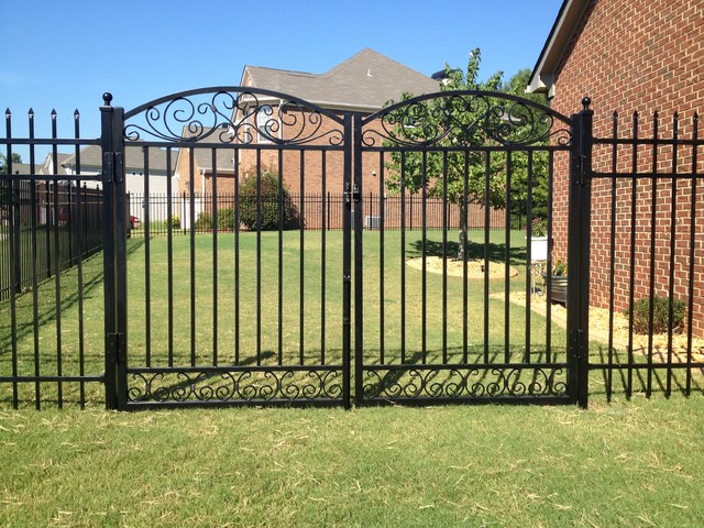 Double Scroll Gate - Traditional - Garden - Atlanta - by Allied Fence ...