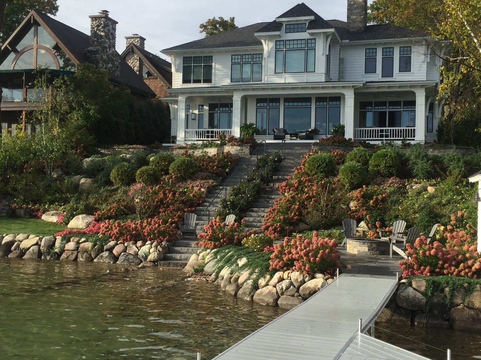Double Staircase Lake Access - Contemporary - Landscape - Other - by ...