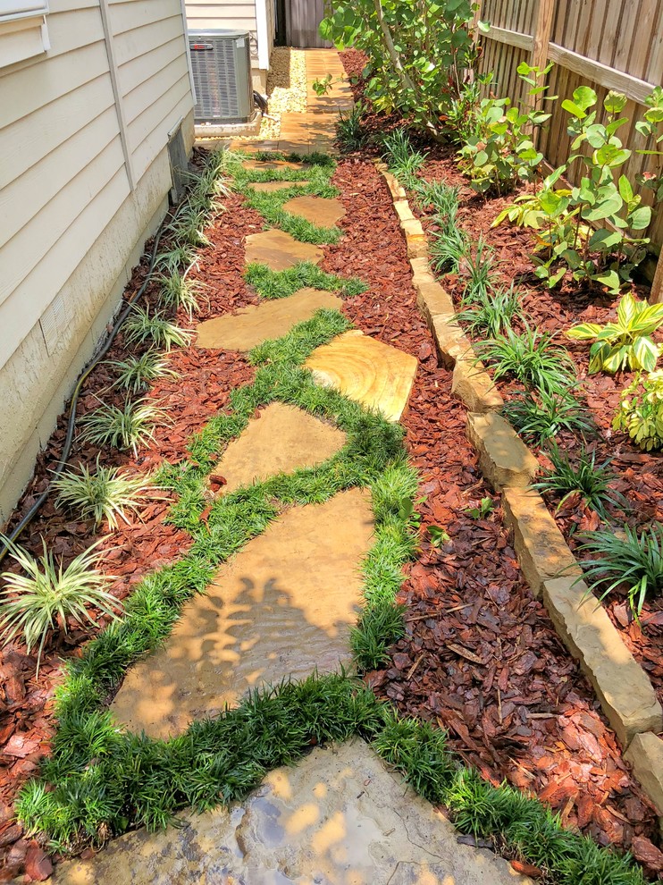 Downtown compact backyard project with xeriscaping influence ...