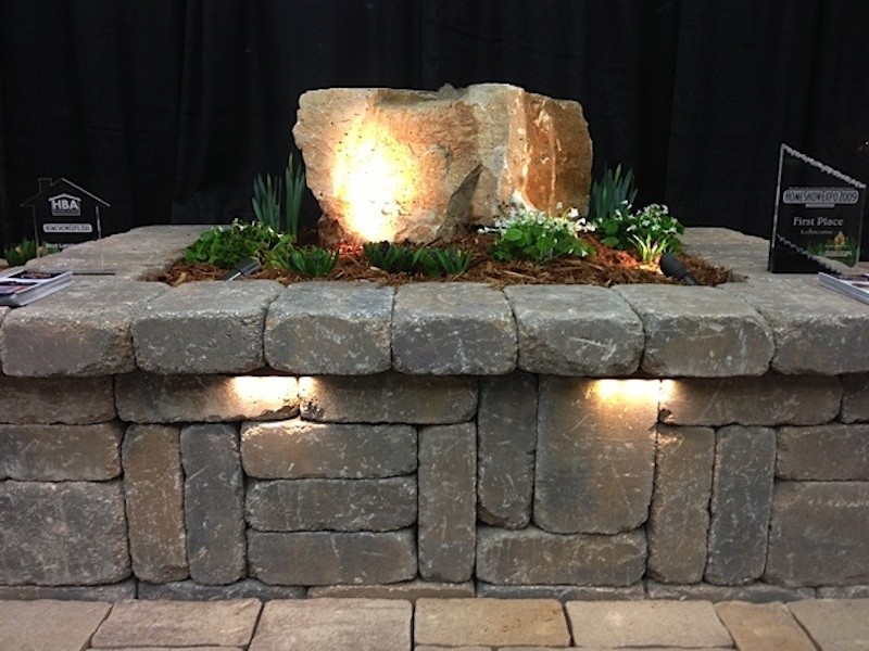 DRILLED LIMESTONE CUBE WATER FEATURE - Rustic - Landscape - Other - by ...