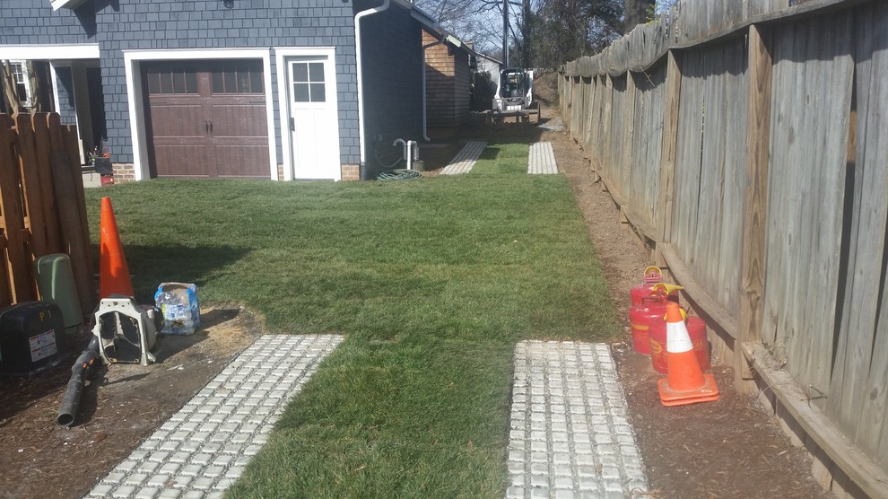 Drivable Grass Permeable Pavers Before & After - Craftsman - Landscape ...