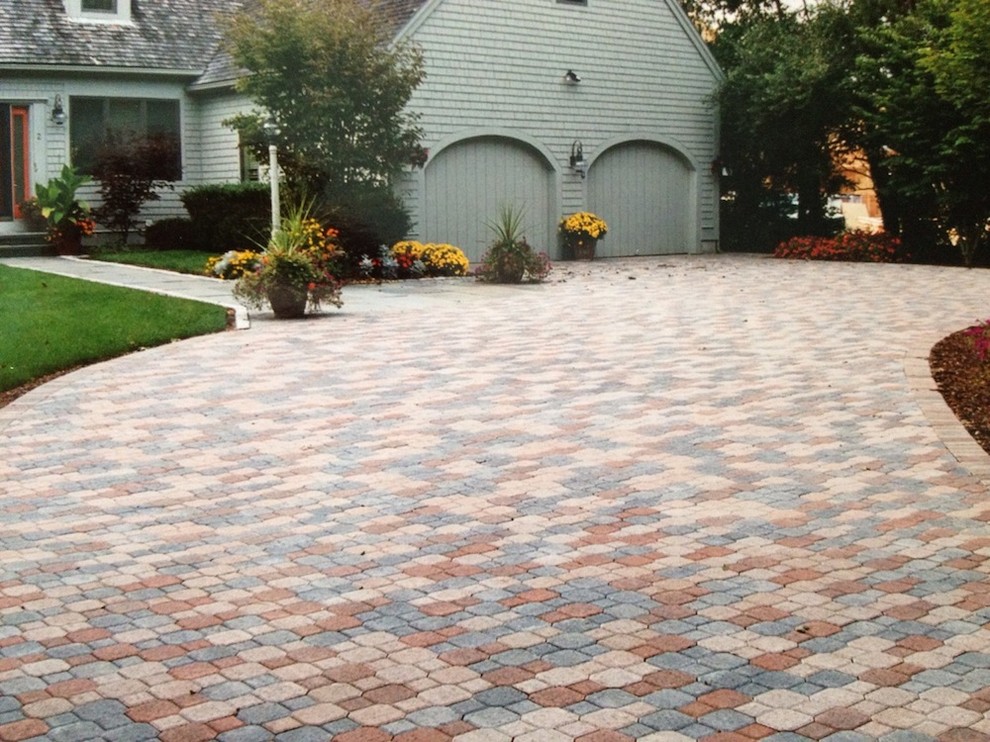 Driveway and stone paths - Landscape - Boston - by Rufo Hardscape and ...