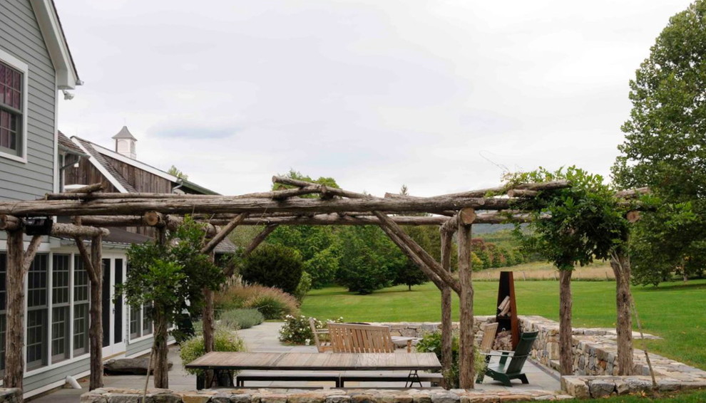 Dutchess County Farmhouse - pergola after - Traditional - Landscape ...