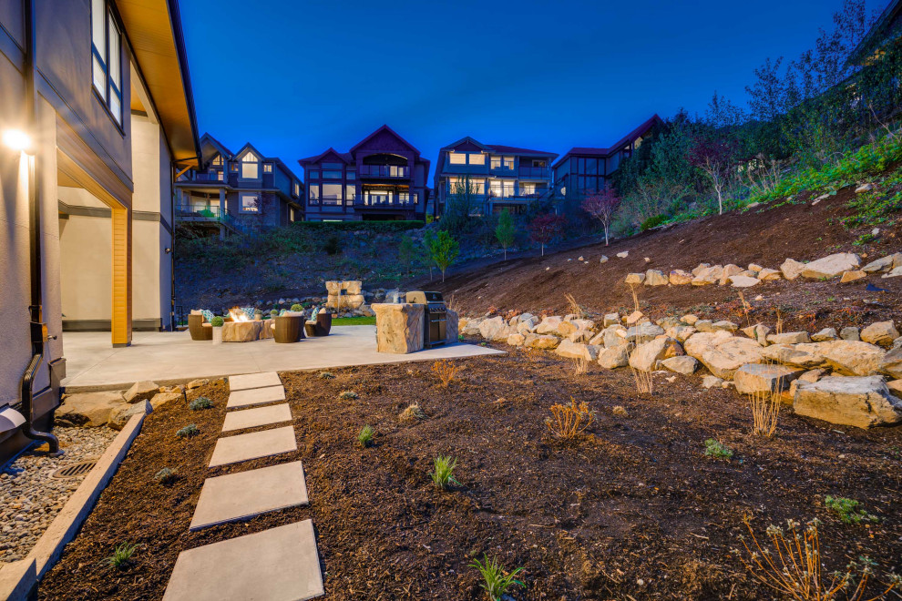 Eagle Mountain Backyard Patio - Contemporary - Landscape - Vancouver ...