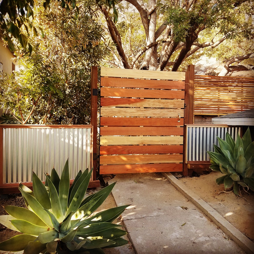 Eagle Rock Front Garden Gate Entryway - Contemporary - Landscape - Los ...