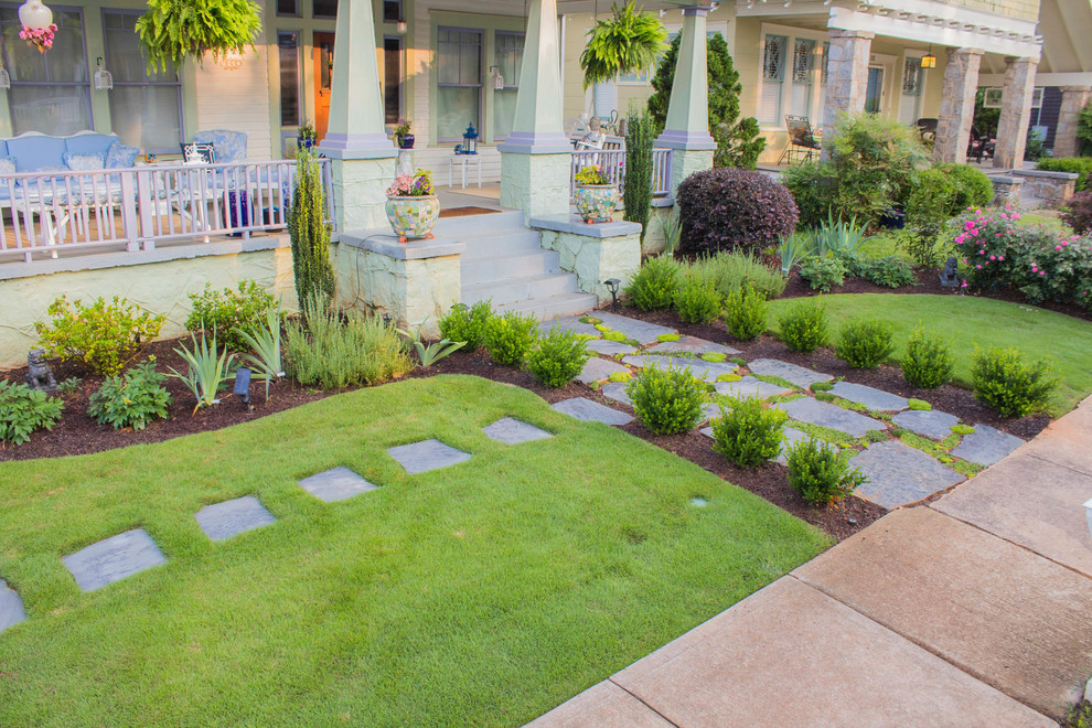 Eclectic Craftsman Front Yard Renovation - Craftsman - Landscape ...