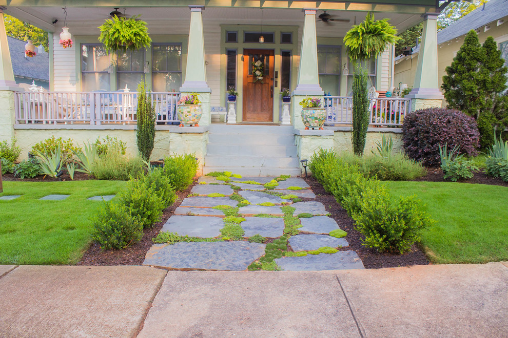 Eclectic Craftsman Front Yard Renovation - Craftsman - Landscape ...