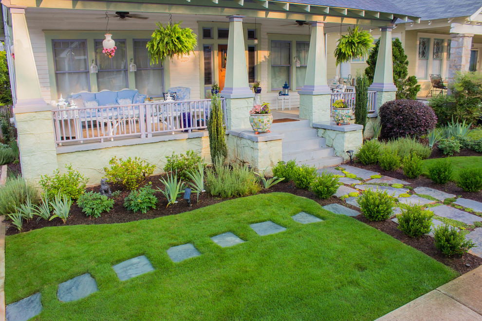 Eclectic Craftsman Front Yard Renovation - Craftsman - Landscape ...