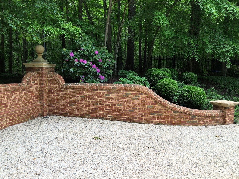 Elegant Curving Brick Walls - Traditional - Landscape - DC Metro - by ...
