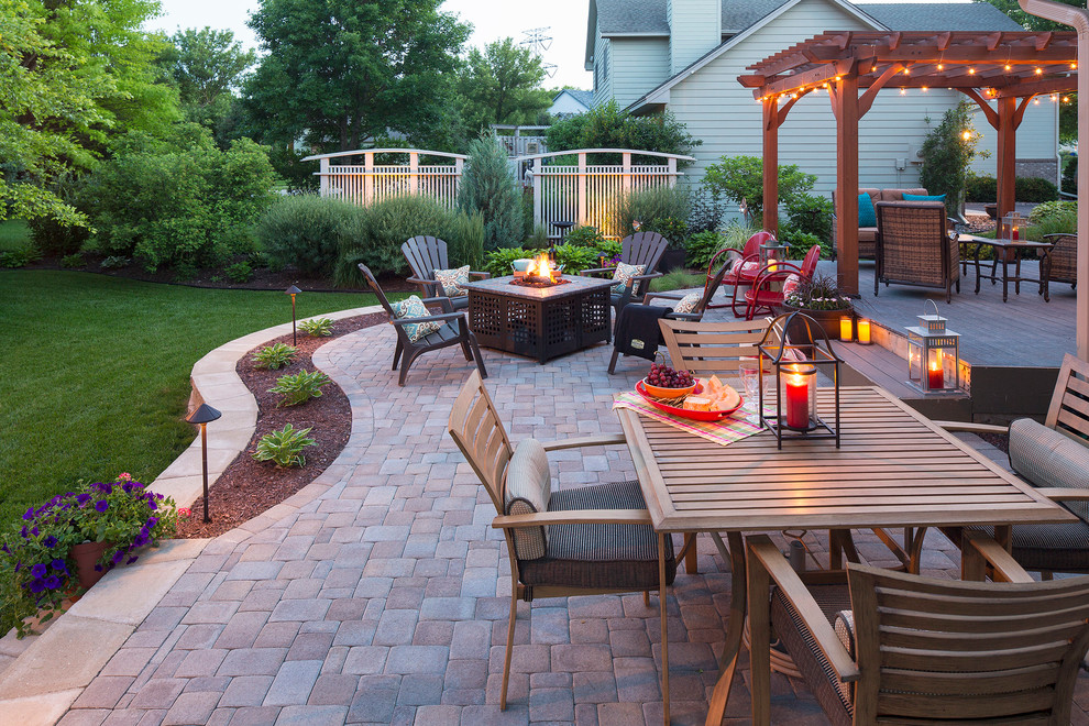 Elevated Paver Patio | Comfort in a Cozy Backyard - Patio - Minneapolis ...