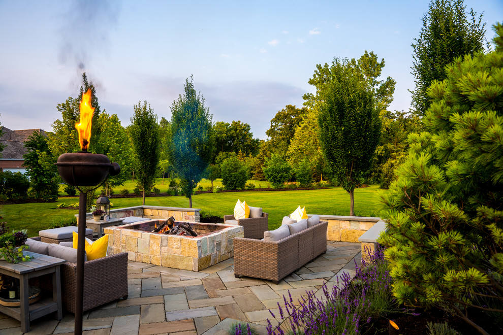 Entertain in this Backyard Landscape with Patio & Firepit: Perfect for ...