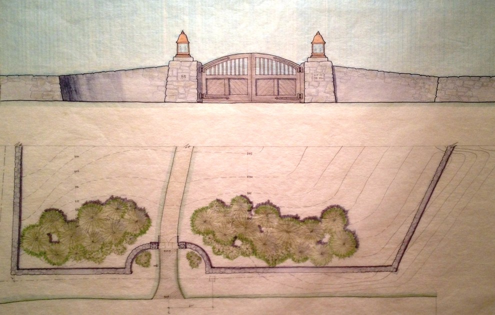 Entry Gate Landscape - Farmhouse - Landscape - New York - by Haver ...