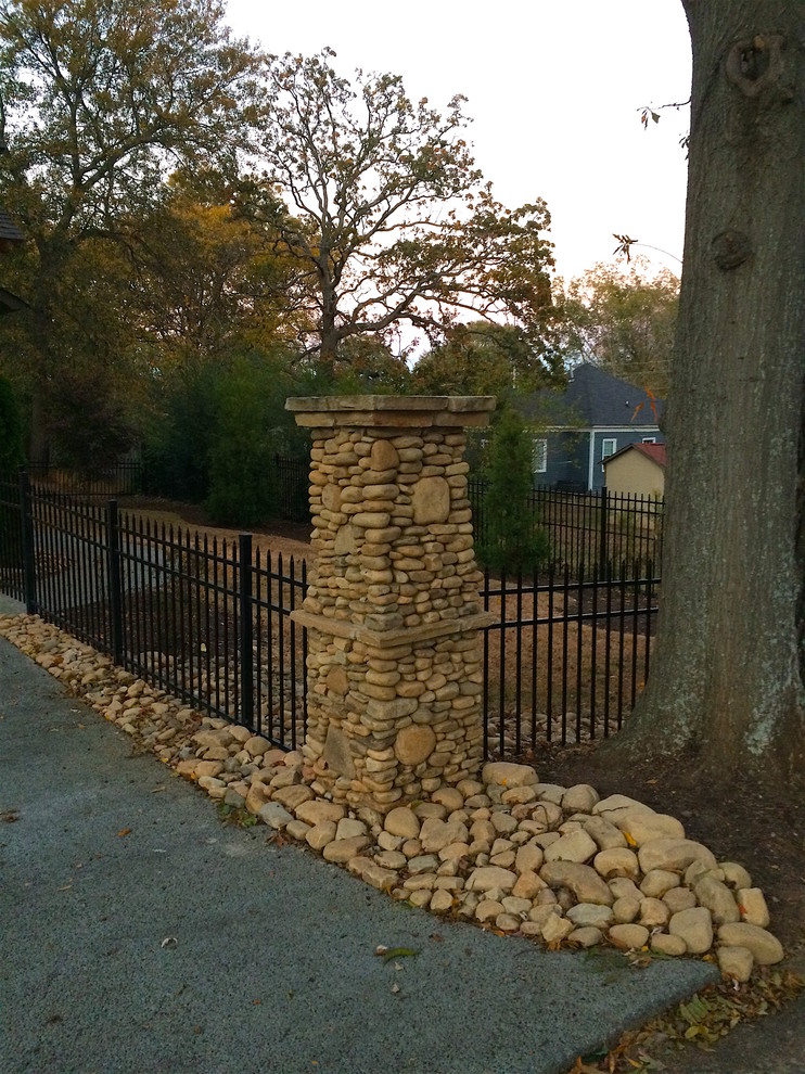 Entry Post at Driveway — An Arts & Crafts Style House Renovation ...