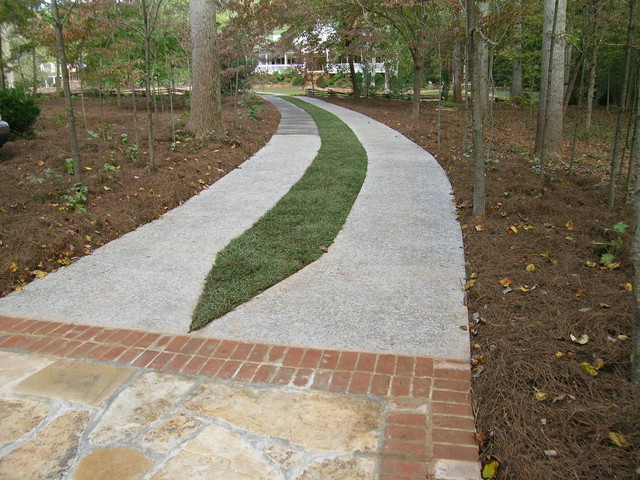 Entry to driveway. - Traditional - Garden - Atlanta - by Legacy ...