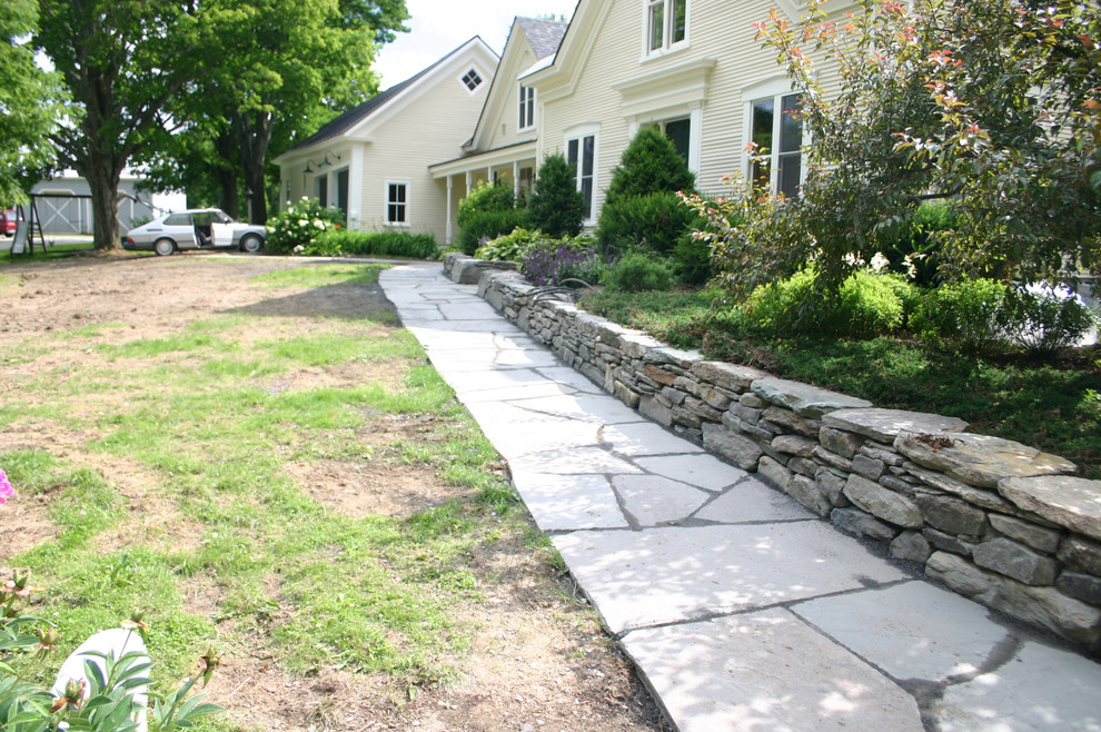 Entry Walkway and Retaining Wall - Traditional - Landscape - Burlington ...