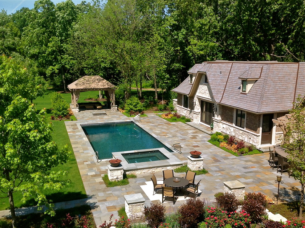 Pool - Pool House - Traditional - Landscape - Chicago - by Hursthouse ...