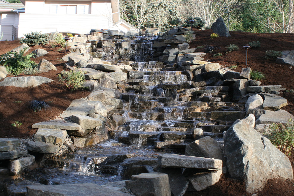 Eugene Hillside Water Fall - Traditional - Garden - Other - by Graham ...