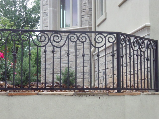 Exterior Scroll Railing - Traditional - Garden - Houston - by ...