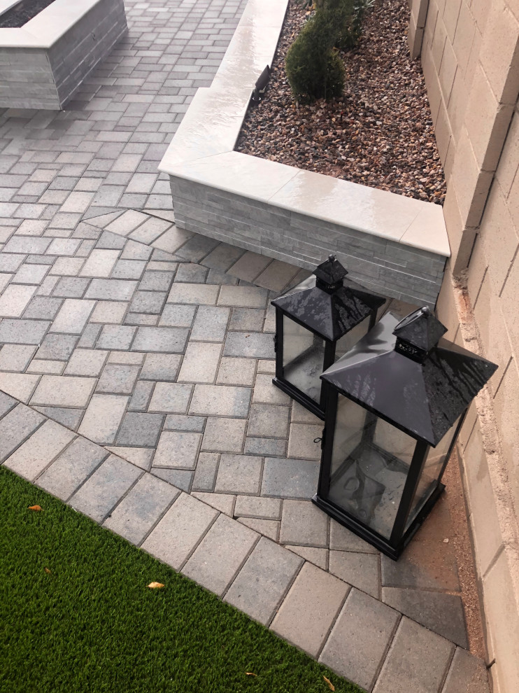 Falcon Landscapes Belgard Catalina Rio pavers & Mirage porcelain ...