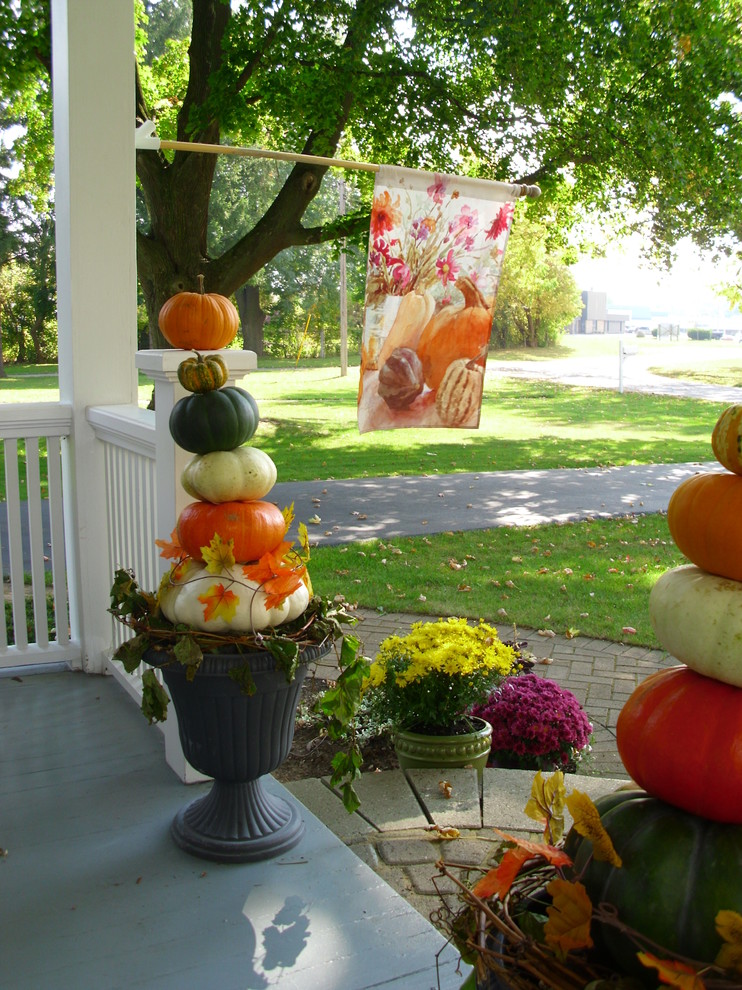 Fall Front Porch Decorating - Traditional - Landscape - New York - by ...