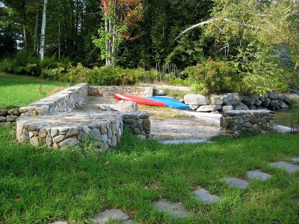 Field Stone Beach Wall - Traditional - Landscape - Raleigh - by ...