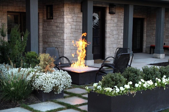 Front Yard Fire Feature - American Southwest - Garden - Salt Lake City ...