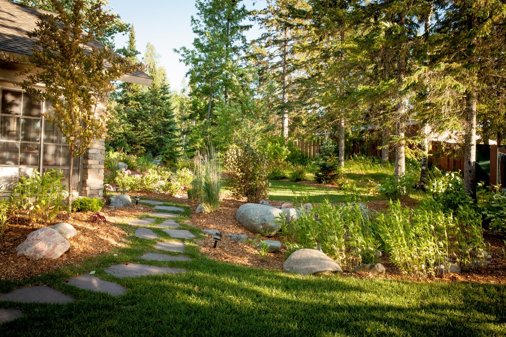 Flagstone Path with Rain Garden - Landscape - Minneapolis - by John ...