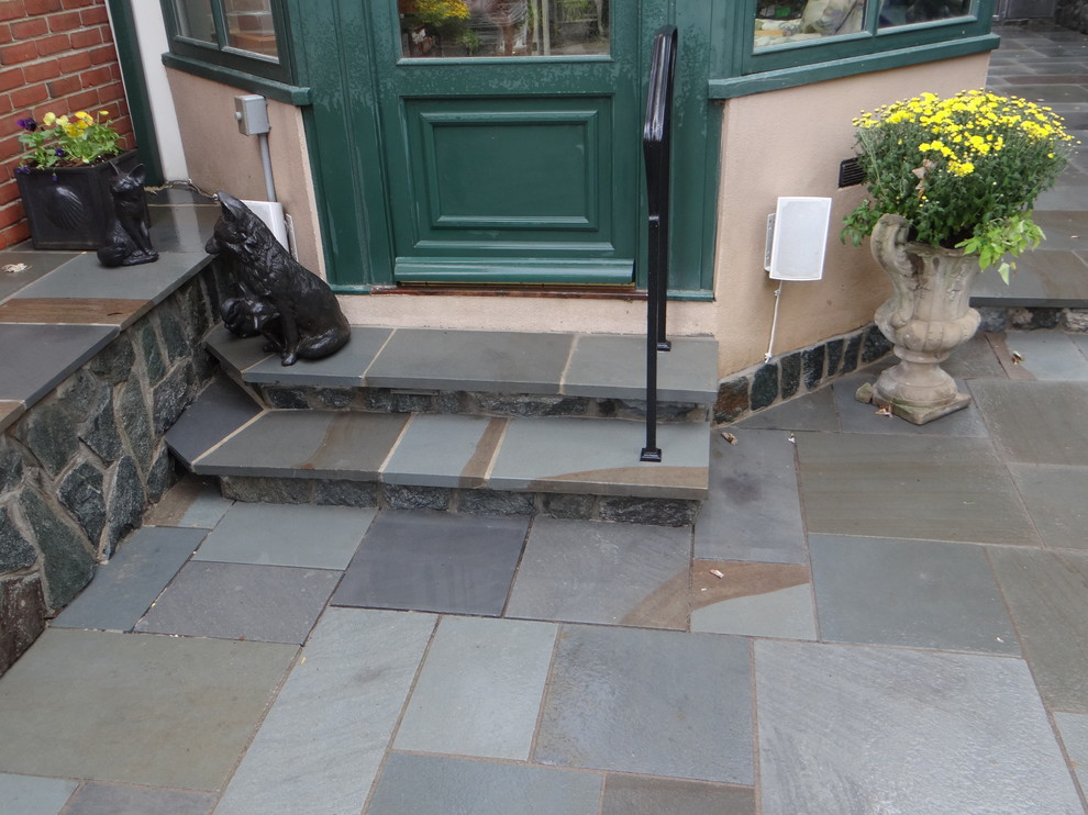 Flagstone Patio with Flagstone Steps - Modern - Landscape - DC Metro ...