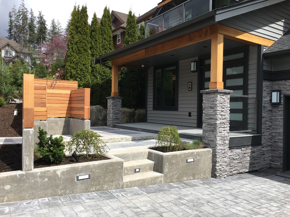 Front entry area, from the driveway - Modern - Landscape - Vancouver ...
