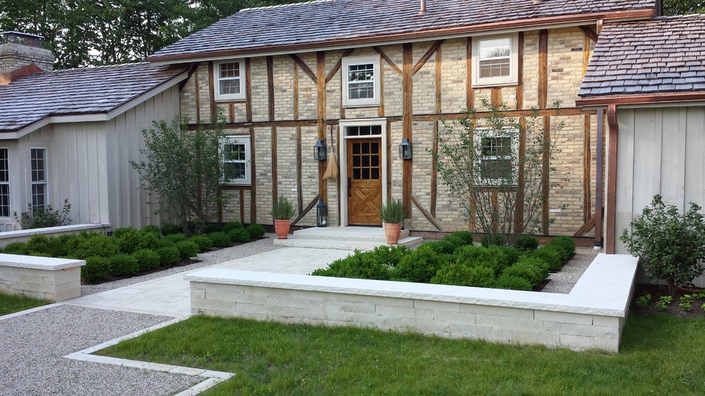 Front Entry Courtyard - Rustic - Landscape - Milwaukee - by ...