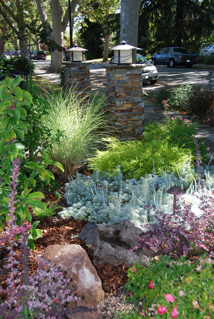 Front entry pillars - Traditional - Garden - San Francisco - by ...