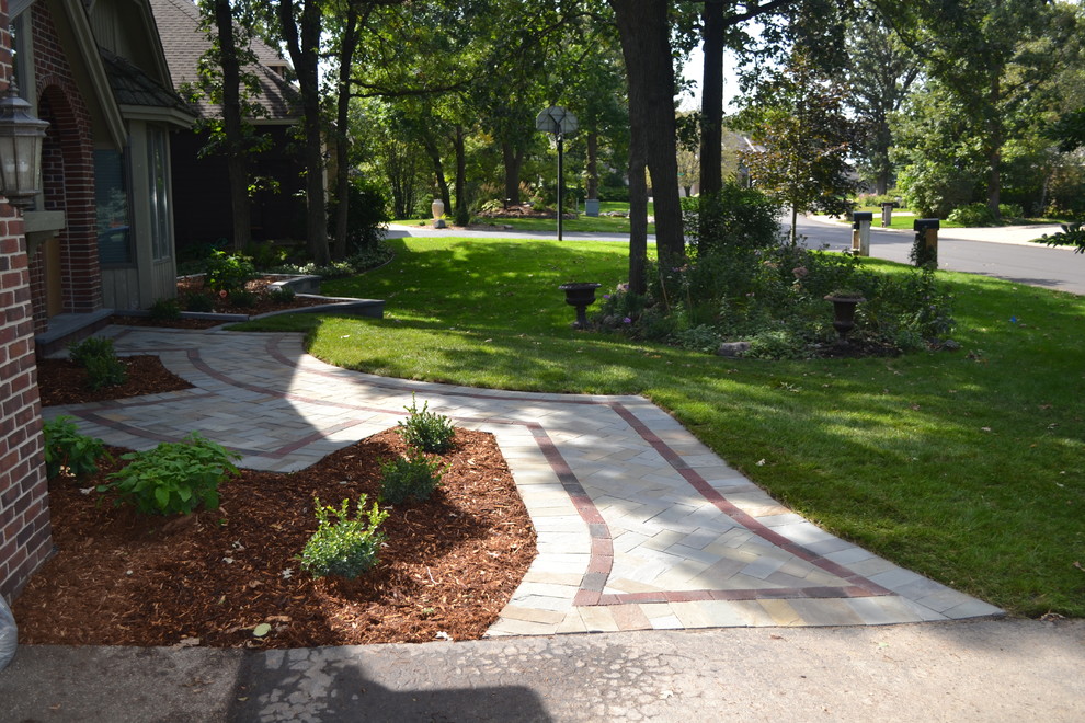 Front Entry Sidewalk, Sitting Area, Retaining Wall, and Stairs ...