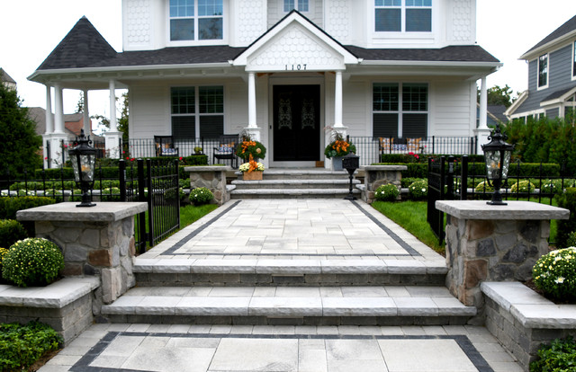 front landscape grand entrance - Traditional - Garden - Detroit - by ...