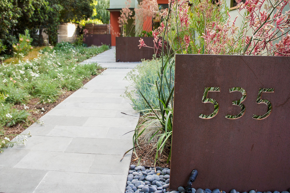 Front Path and Corten Wall - Contemporary - Landscape - San Francisco ...