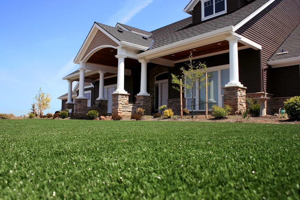 Front Yard Landscapes with Artificial Grass - Contemporary - Landscape ...
