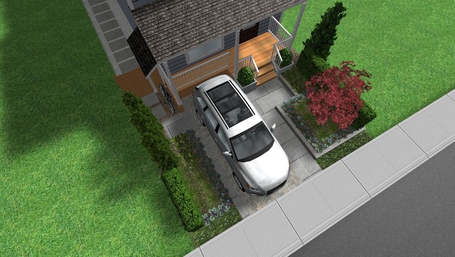 Beaches Front Yard Parking Pad - Eclectic - Garden - Toronto - by Green ...