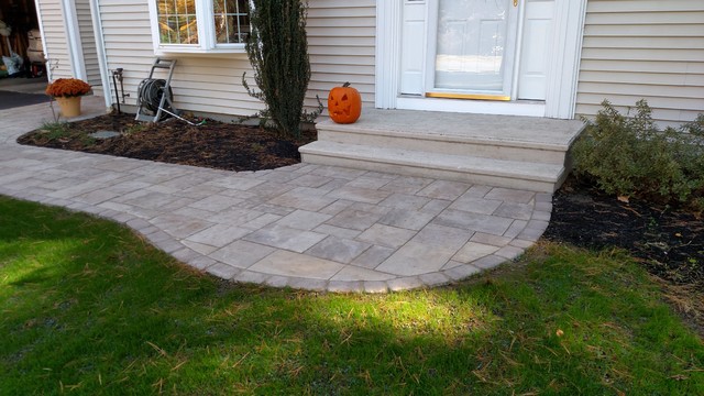 Front Yard Paver Entry - Traditional - Garden - Boston - by Mass ...