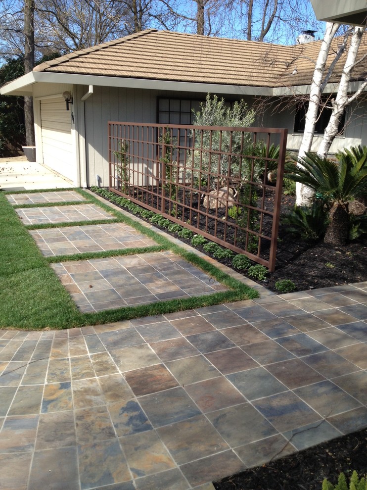 Front Yard Slate Tile - Traditional - Landscape - Sacramento - by ...