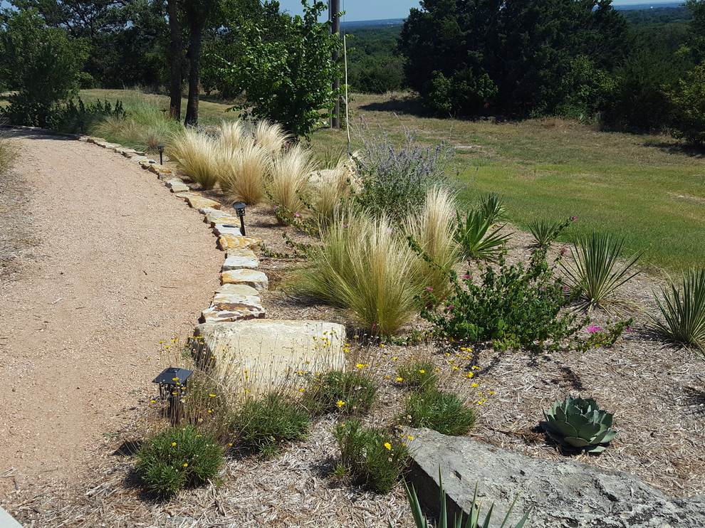 Front yard xeriscape - Rustic - Landscape - Dallas - by Happy Gardens ...