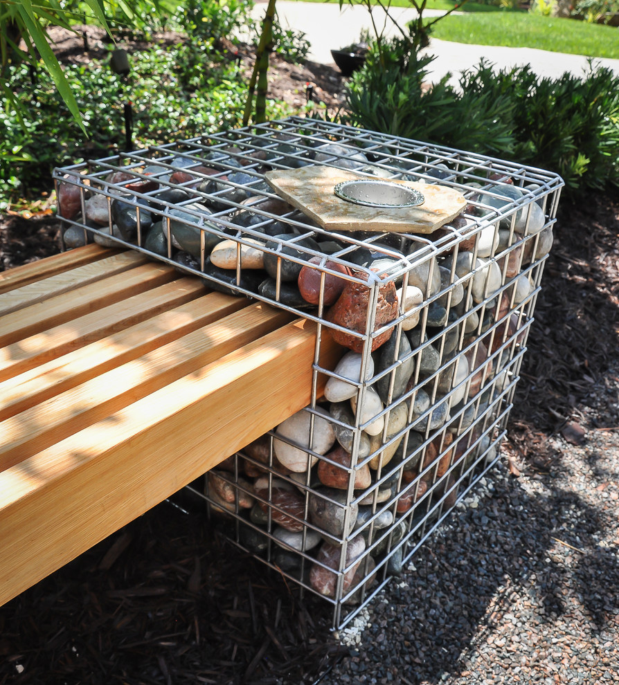 Gabion sculpture and furnishings - Landscape - Tampa - by Art + Nature ...