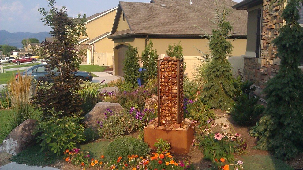 Gabion Water Feature - Eclectic - Landscape - Salt Lake City - by OMG ...