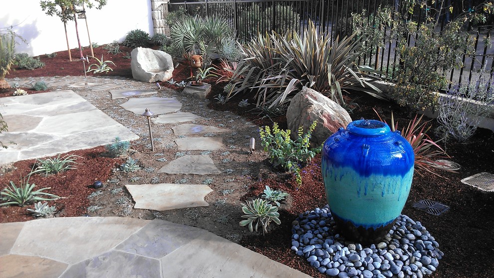 Garden Flagstone Walkway - Mediterranean - Landscape - Santa Barbara ...