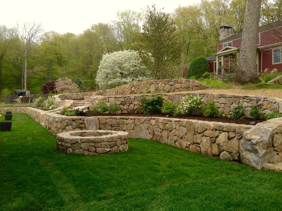Gardens and Stone work of New Cannan - Rustic - Landscape - New York ...