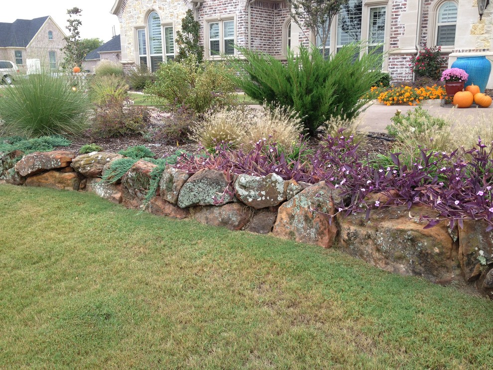 Gardens of Dave R. Williams Custom Homes; Prosper, Texas - Rustic ...