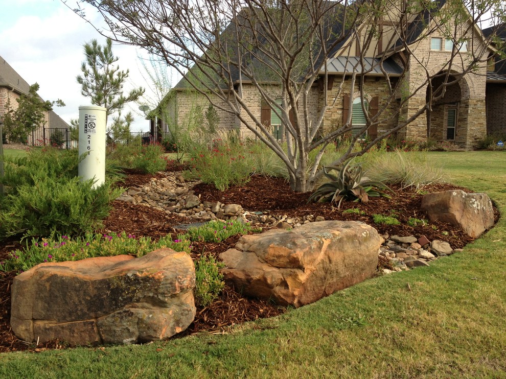 Gardens of Dave R. Williams Custom Homes; Prosper, Texas - Rustic ...