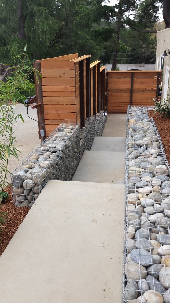 Gabion Wall Terrace - Contemporary - Landscape - San Francisco - by ...
