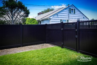 Gorgeous Black PVC Vinyl Privacy Fence Panels from Illusions Vinyl ...